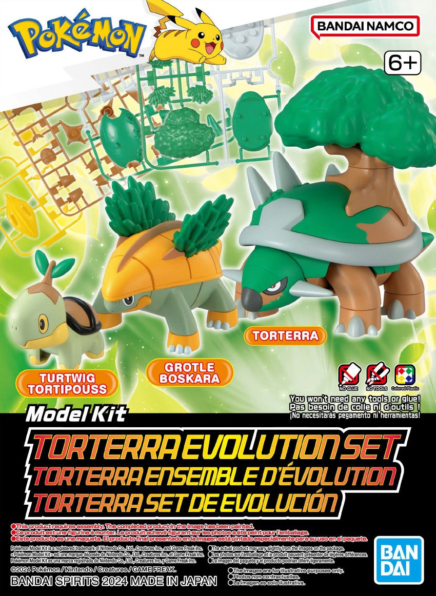 Bandai Pokemon Model Kit TORTERRA EVOLUTION SET - Argama Hobby ...