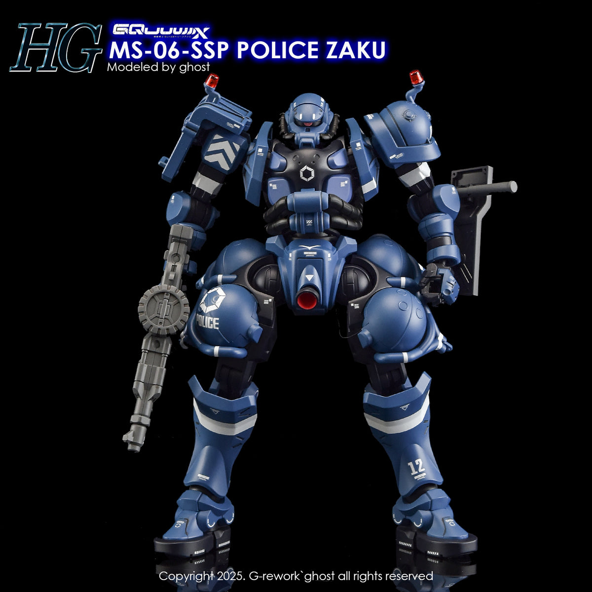 G-Rework Decal - HG Mobile Suit Gundam GQuuuuuuX MS-06-SSP Police Zaku Use - Argama Hobby ...