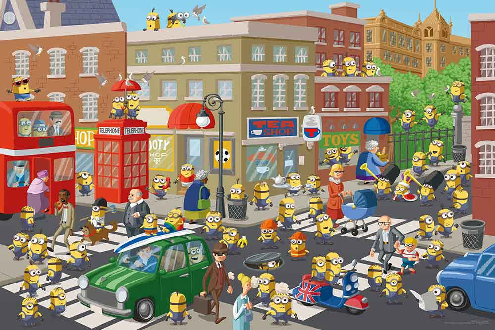 Yanoman Jigsaw Puzzle 1000 Pieces - Minions - Find! Minions! Take over ...