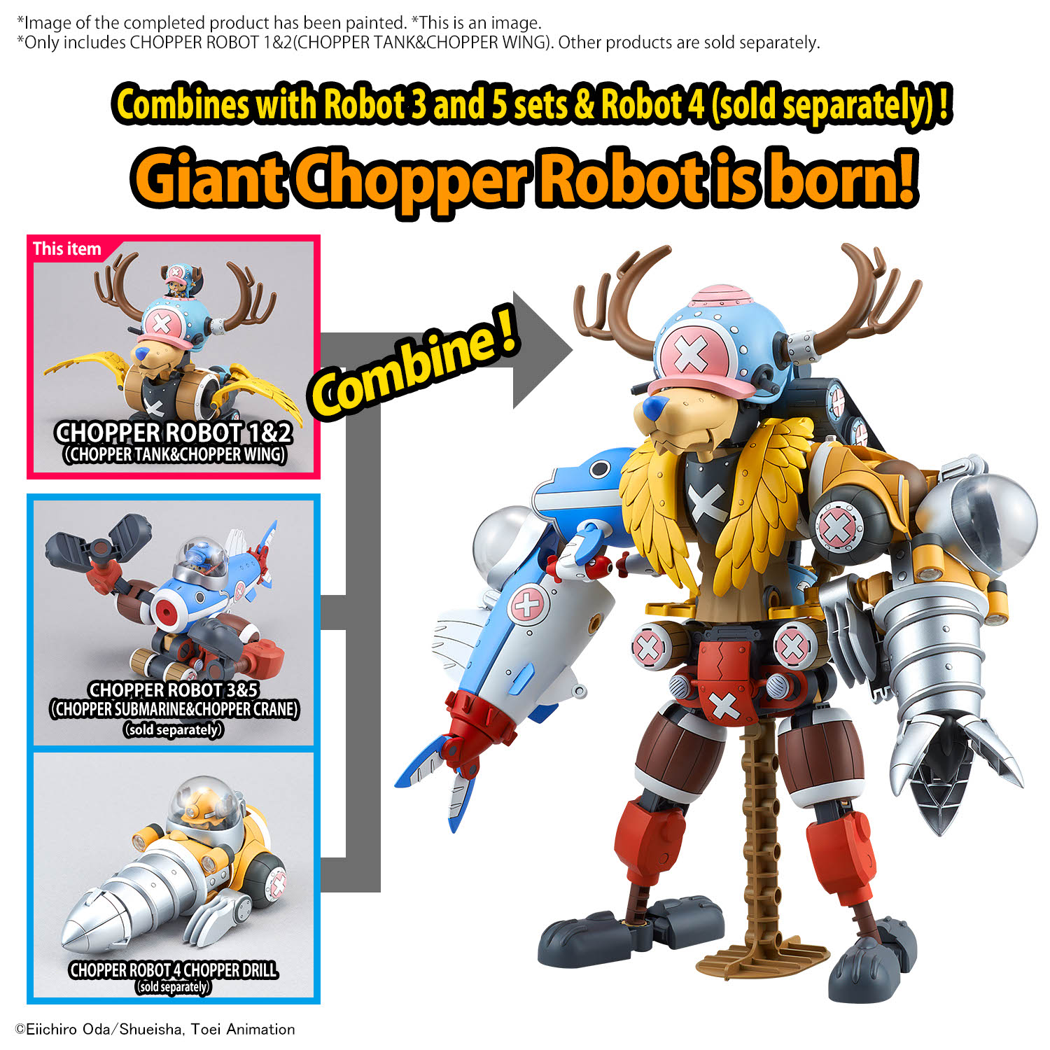 Bandai One Piece Chopper Robo No.1 & No.2 (Chopper Tank & Chopper Wing ...