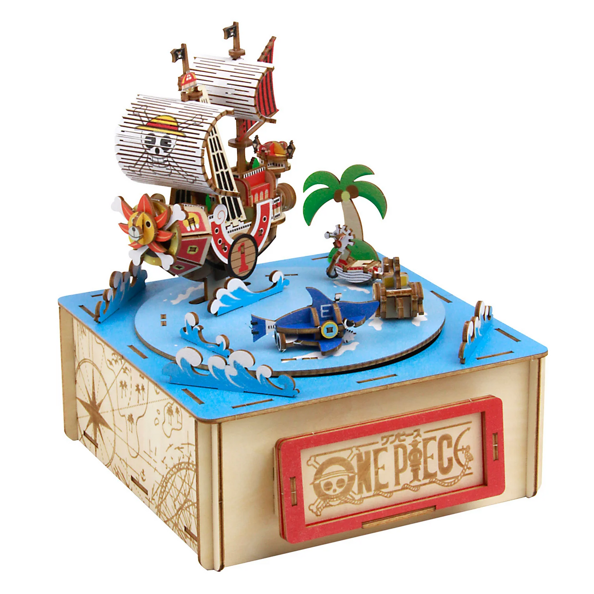 Azone Ki-gu-mi Wooden Art - One Piece - Straw Hat Crew with Music Box ...