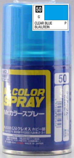 Mr.Color Spray S50 - Clear Blue (Gloss/Primary) - Argama Hobby ...