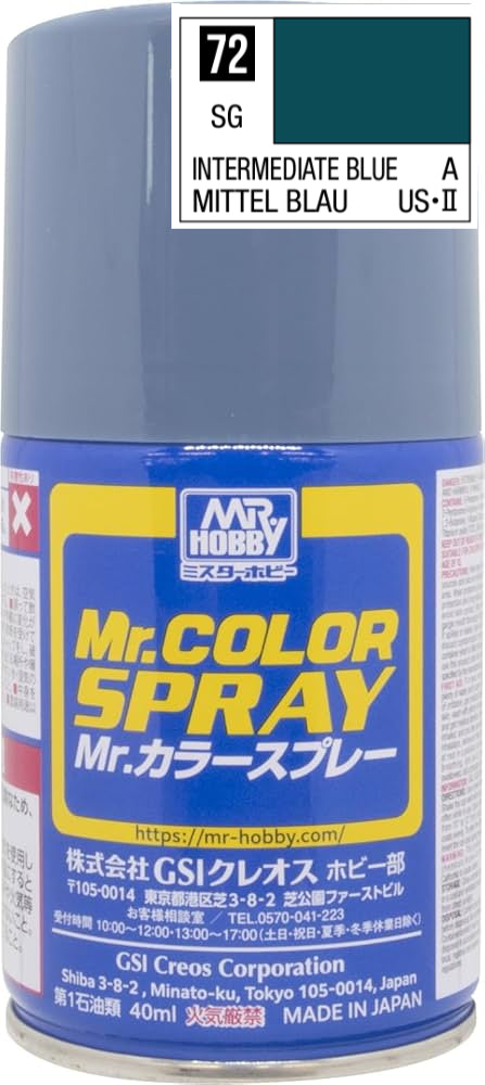 Mr.Color Spray S72 - Intermediate Blue (Semi-gloss/Aircraft) - Argama ...