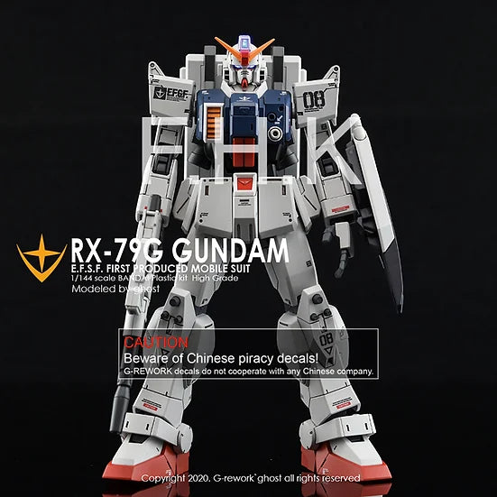 G-Rework Decal - HGUC RX-79[G] Gundam Ground Type Use - Argama Hobby ...