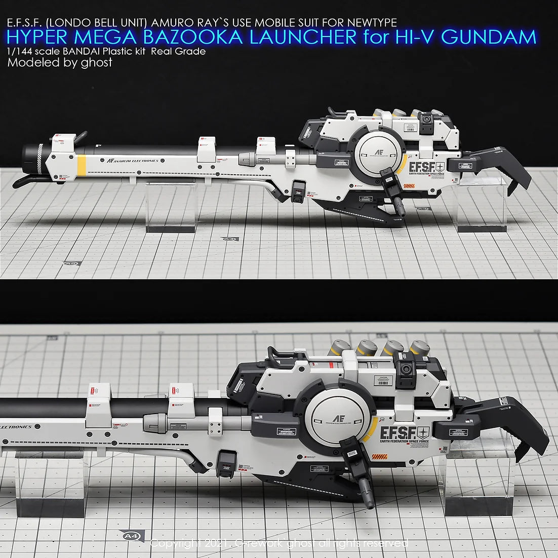 G-Rework Decal - RG Hyper Mega Bazooka Launcher for Hi-Nu Gundam Use ...