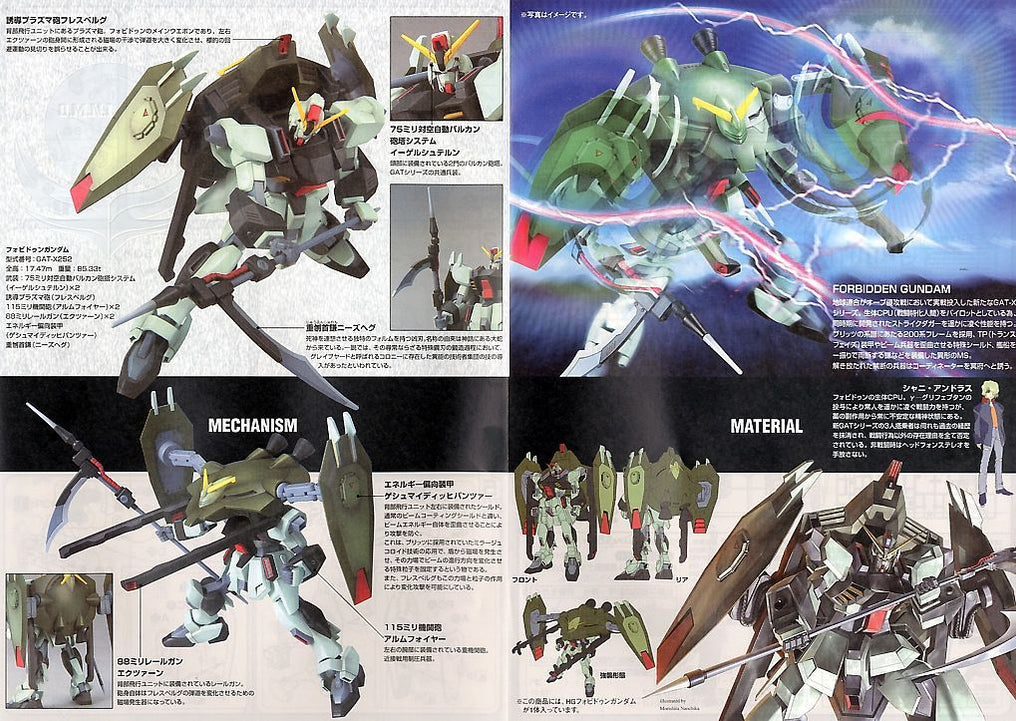 Bandai High Grade (HG) Gundam Seed 1/144 R09 GAT-X252 Forbidden Gundam ...