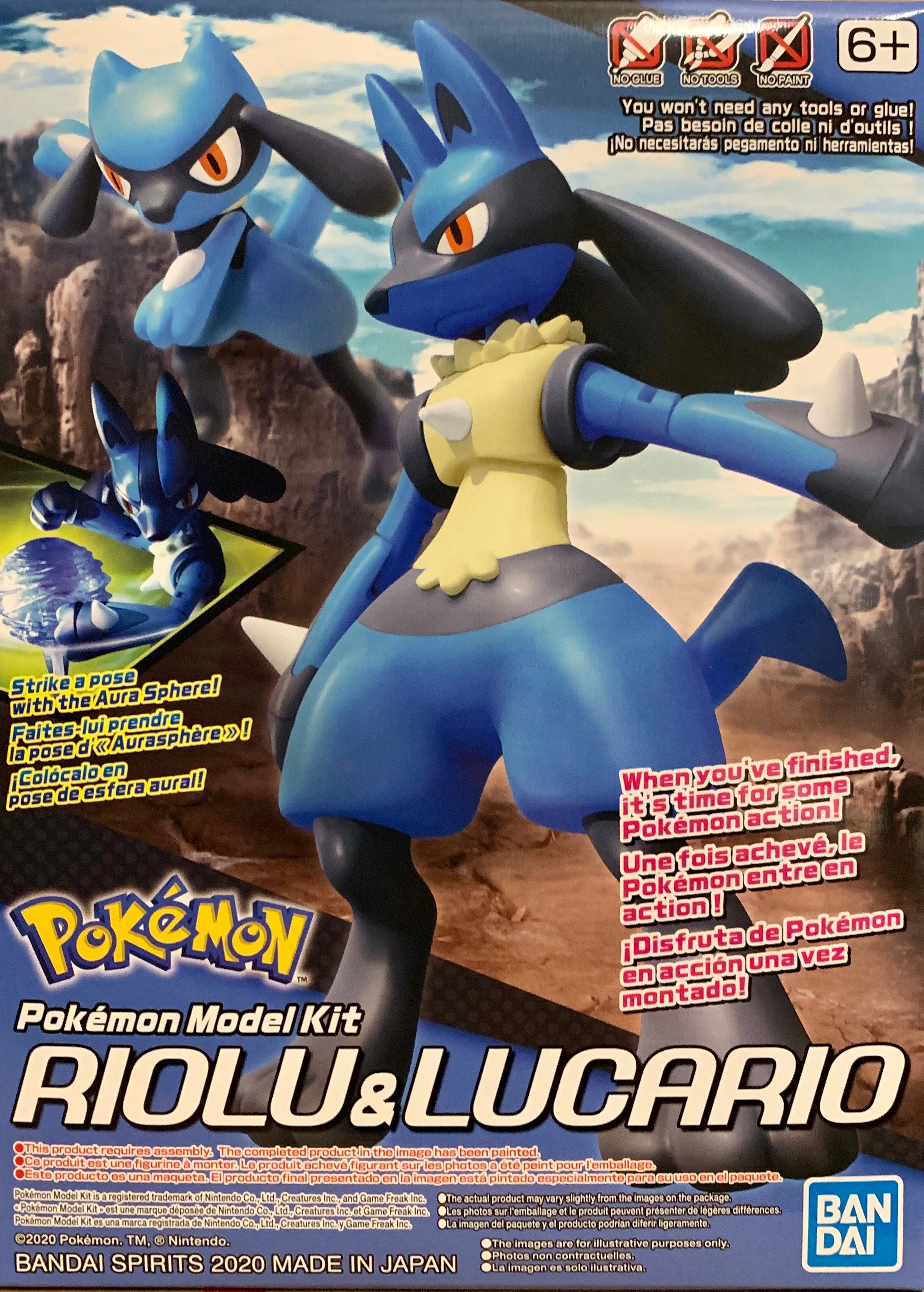 Bandai Pokemon Model Kits Riolu and Lucario - Argama Hobby - Canada